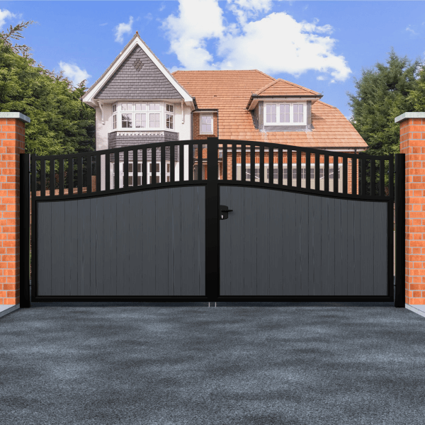 Arch Top Swing Composite Driveway Gate | Made to Measure
