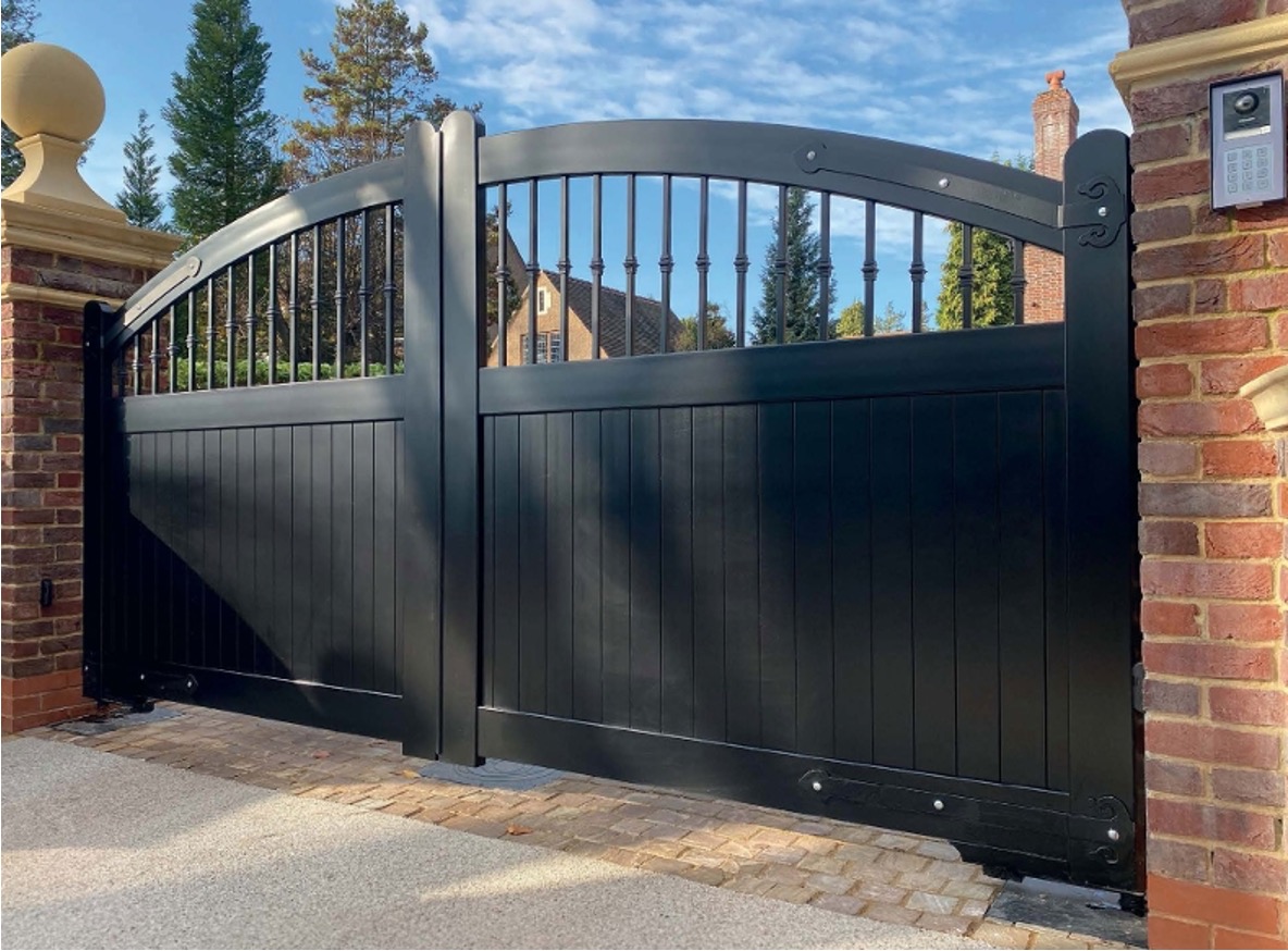 Orbital - Arch Top Aluminium Swing Driveway Gate | Made to Measure